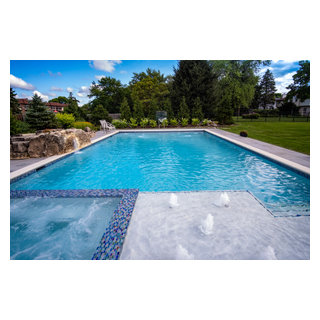 Arlington Heights, IL Swimming Pool and Hot Tub with Jump Rock ...