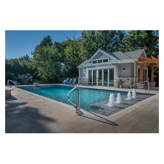 Arlington Heights, IL Swimming Pool and Separate Raised Hot Tub ...