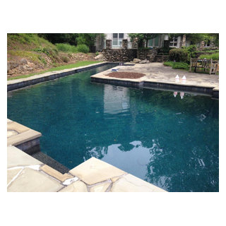 Atlanta Metro Custom Pool Renovations - Black Marble PebbleTec ...