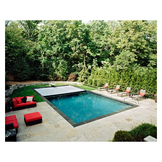 Auto Covered Pool and Spa in Glencoe - Contemporary - Pool - Chicago ...