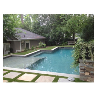 AWARD WINNING House synthetic turf backyard oasis - Classique - Piscine ...