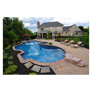 Backyard Oasis Free-Form Pool - Traditional - Pool - New York - by Blue ...