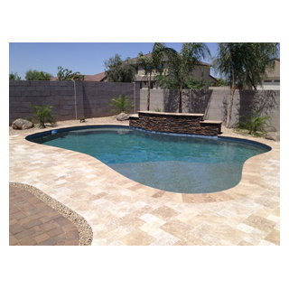Baja Steps and Beach Entry - Traditional - Pool - Phoenix - by True ...