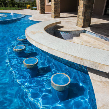 Sunken Pool Bar - Photos & Ideas | Houzz