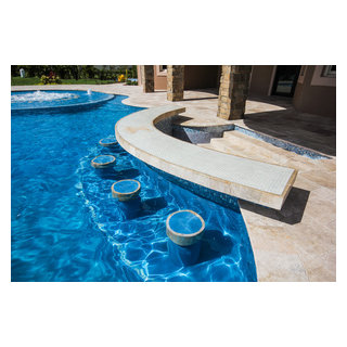 Bar Area with Sunken Stools for The Vanilla Ice Project Season 4 Pool ...