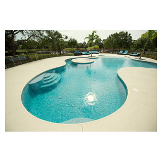 Beach Entry Pools - Beach Style - Pool - Miami - by A&G Concrete Pools ...