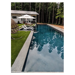 beautiful custom Lap pool Retreat - Contemporary - Pool - Raleigh - by ...