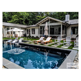 beautiful custom Lap pool Retreat - Contemporary - Pool - Raleigh - by ...
