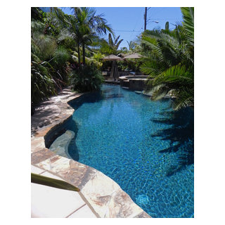 Beautiful Freeform Tropical Pools - Tropical - Pool - San Diego - by ...