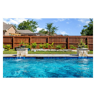 Beautiful Raised Columns with Sheer Descents - Modern - Pool - by ...