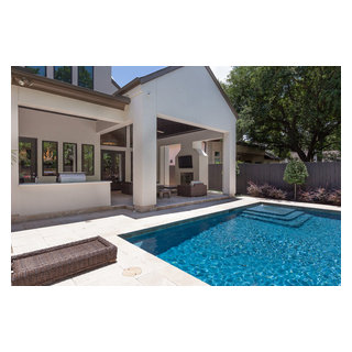 Bellaire Clean Contemporary Custom Build - Contemporary - Pool ...