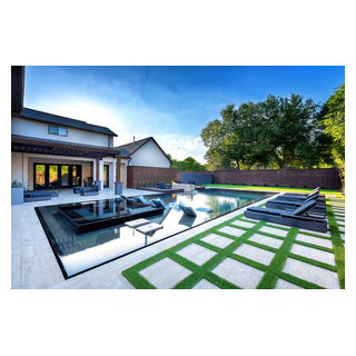 Bellaire, Texas custom luxury pool - Contemporary - Pool - Houston - by ...