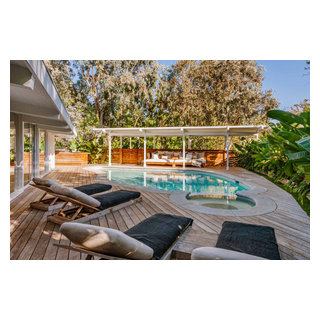 Beverly Hills Post and Beam Mid-Century - Rétro - Piscine - Los Angeles ...