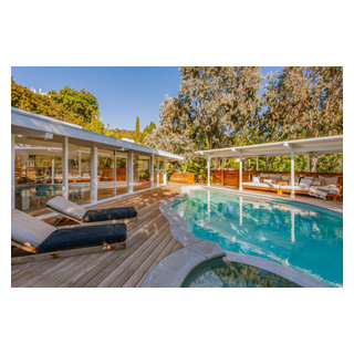 Beverly Hills Post and Beam Mid-Century - Midcentury - Pool - Los ...