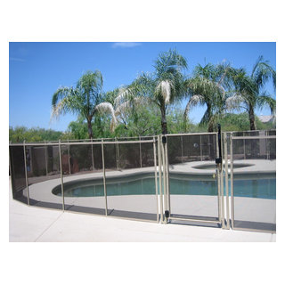 Black and Tan Life Saver Mesh Pool Safety Fence - Swimming Pool & Hot ...