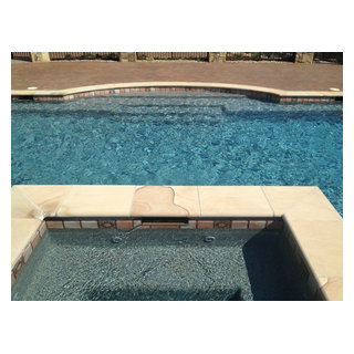 Blue Granite Pebble Sheen Pool - Mediterranean - Pool - Raleigh - by ...