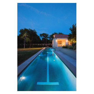 Bluffview Lap Pool + Cabana Addition - Modern - Swimming Pool & Hot Tub ...