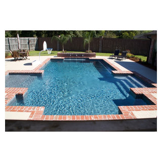 Brick Coping - Traditional - Pool - New Orleans - by Russell Pool ...