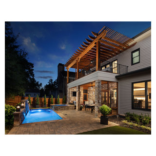 Brookhaven Plunge Pool & Outdoor Living Oasis - Contemporary - Pool ...
