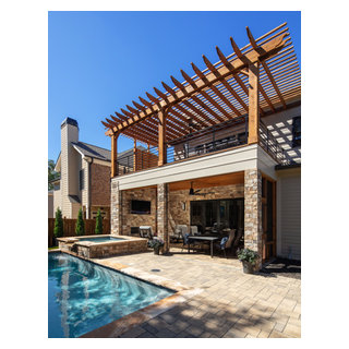 Brookhaven Plunge Pool & Outdoor Living Oasis - Contemporary - Pool ...