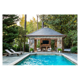 Brookhaven Pool Pavilion - Traditional - Pool - Atlanta - by Soorikian ...