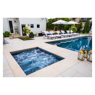 Burr Ridge Swimming Pool and Hot Tub Project - Traditional - Pool ...