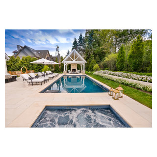 Burr Ridge Swimming Pool and Hot Tub Project - Traditional - Pool ...