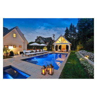 Burr Ridge Swimming Pool and Hot Tub Project - Traditional - Pool ...