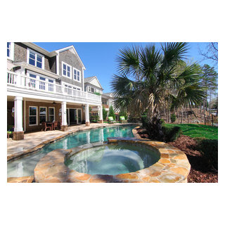 Captain's Point on Lake Norman - Contemporary - Swimming Pool & Hot Tub ...