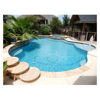 Caribbean Coast Primera Stone - Modern - Pool - Houston - by Pools Plus ...