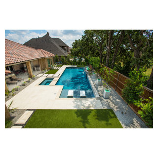 Cascade Springs Modern Pool - Contemporary - Pool - Dallas - by Vernon ...