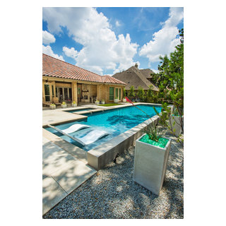 Cascade Springs Modern Pool - Contemporary - Pool - Dallas - by Vernon ...