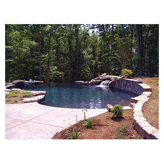 Chapel Hill pool, landscape - Traditional - Pool - Raleigh - by Down to ...