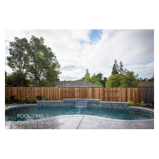 Classic Pool with Sheer Decent Water Feature - Modern - Swimming Pool ...