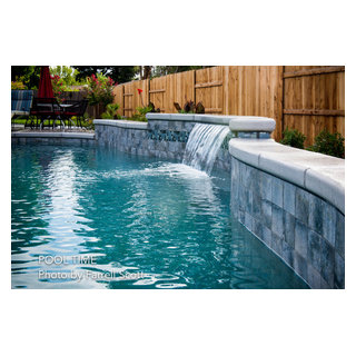 Classic Pool with Sheer Decent Water Feature - Modern - Pool ...