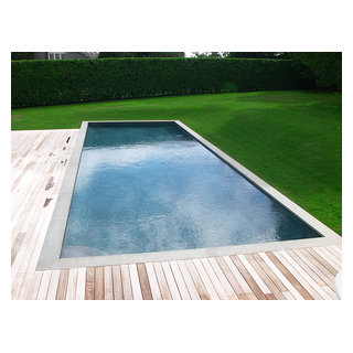 Classic Rectangular Gunite Pool at Private Hamptons Residence ...