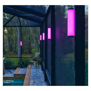 Color Changing LED Sconce Lights for Pool Enclosures - Contemporary ...