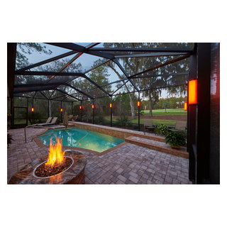 Color Changing LED Sconce Lights for Pool Enclosures - Contemporary ...