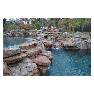 Colorado Inspired Dual Pool Vanishing Edge - Rustic - Pool - Dallas ...