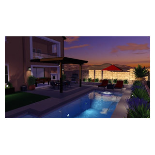 Complete Outdoor Fun Transformation | Lap Pool & Fire Pit - Modern ...