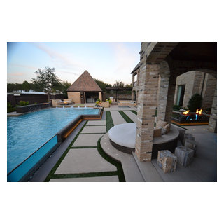 Completely Contemporary Pool Environment - Contemporary - Pool - Dallas ...