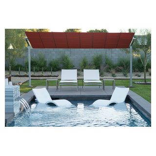 Contemporary Resort Pool Spa - Phoenix - Arcadia - Contemporary - Pool ...