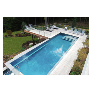 contemporary two sided vanishing edge pool + catch pools - Contemporary ...