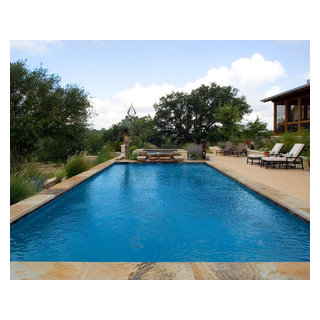Cordillera Ranch/Boerne Rustic Modern Pool/Spa/Outdoor Living ...