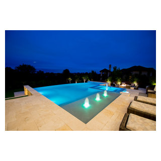 Curve Meets Geometric Award Winning Infinity Pool - Transitional - Pool ...