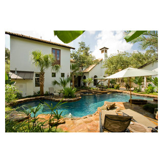Custom Free Form Pool With Spa - Tropical - Pool - Austin - by Gary ...