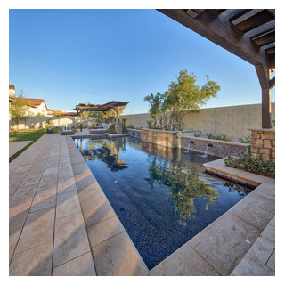 Custom Home in Belmont Model Park in Gilbert - Contemporary - Swimming ...