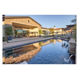 Custom Home in Belmont Model Park in Gilbert - Contemporary - Swimming ...
