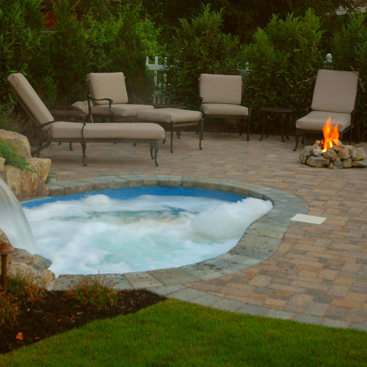 In Ground Spa With Waterfall Ideas - Photos & Ideas | Houzz