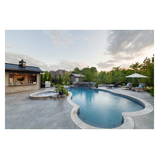 Custom Pool and Spa - Whitby - Rustic - Pool - Toronto - by Solda Pools ...